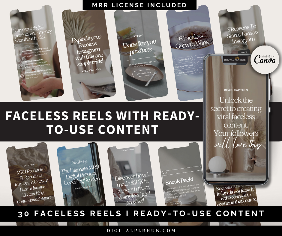 Faceless Reels Bundle – Digital PLR Hub