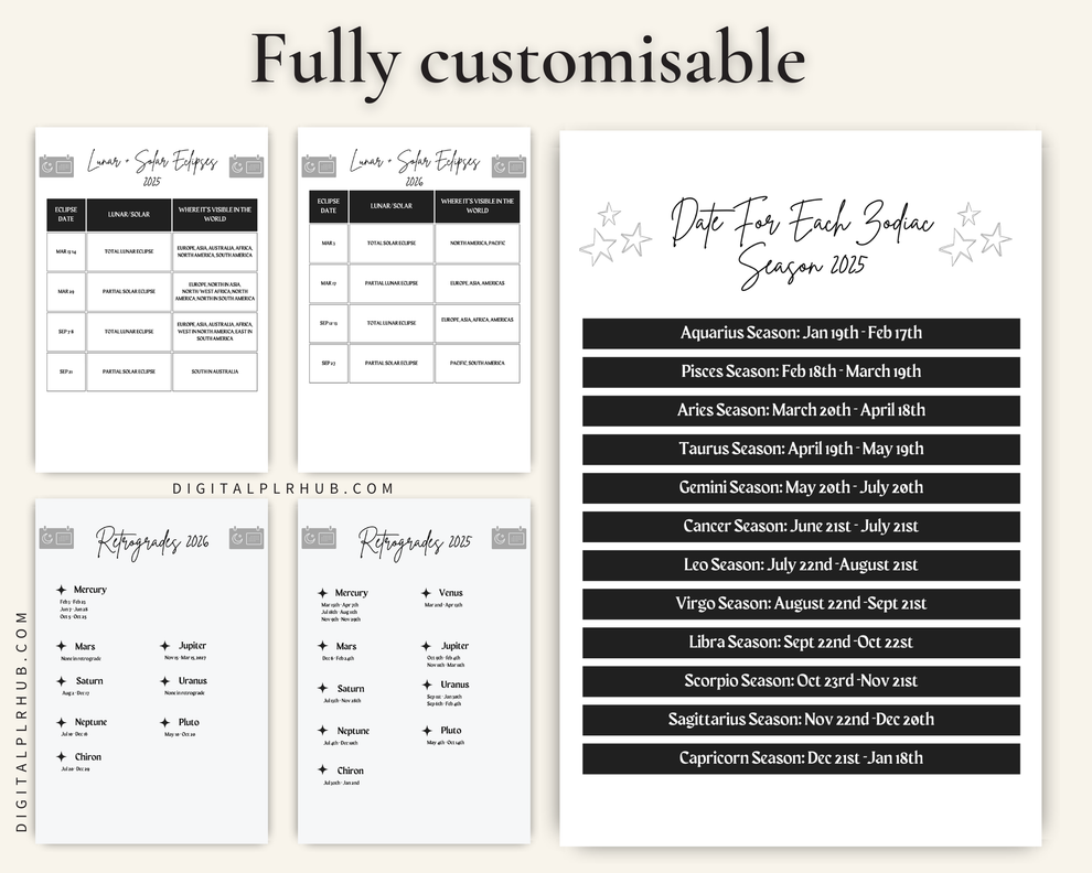 Moon & Astrology Calendar – Digital PLR Hub