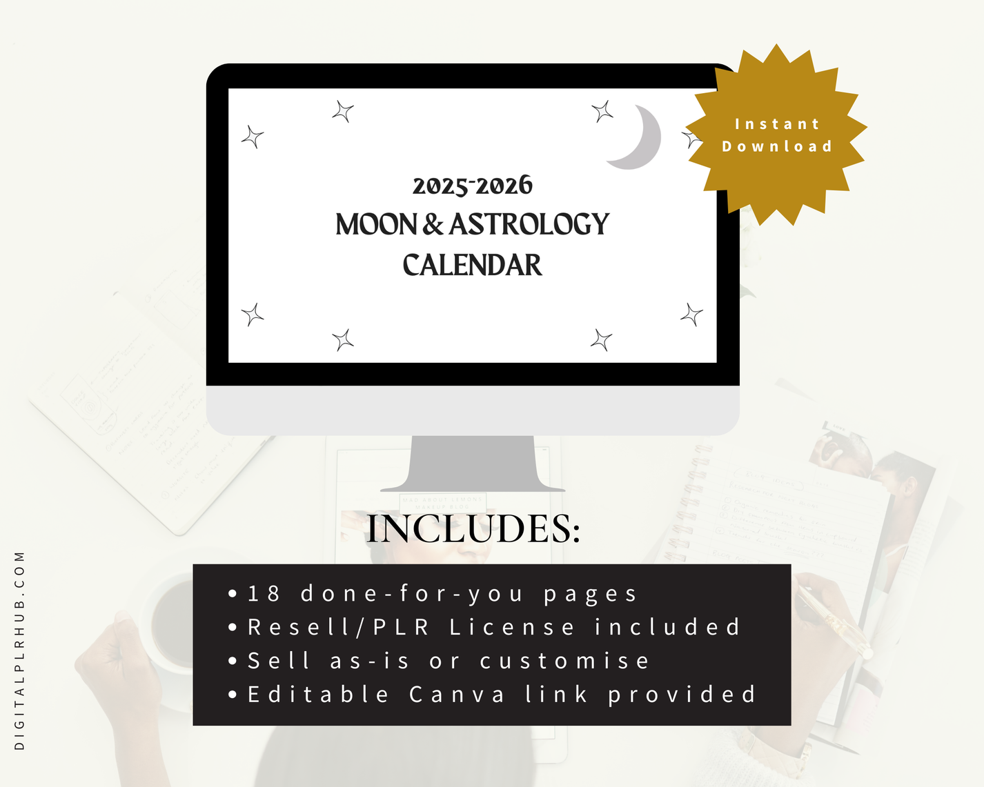 Moon & Astrology Calendar – Digital PLR Hub