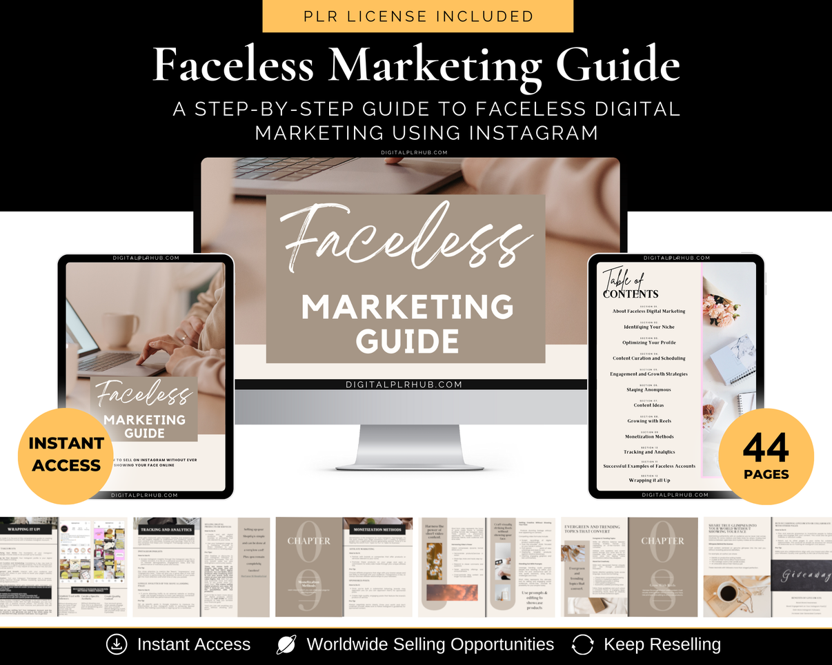 PLR Faceless Marketing Guide – Digital PLR Hub
