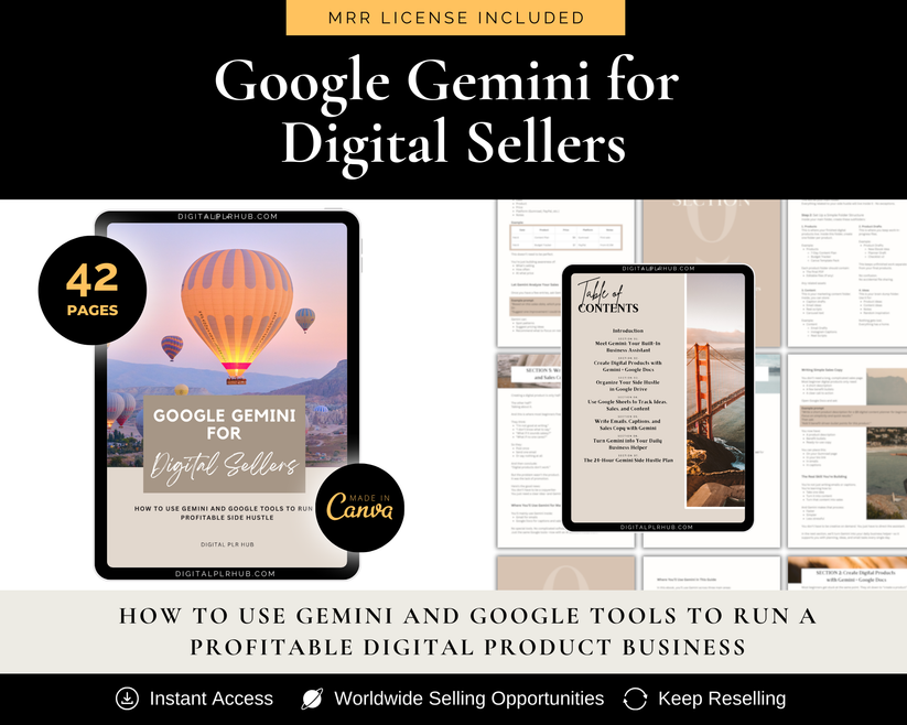 Google Gemini for Digital Product Sellers (MRR Guide) – Digital PLR Hub